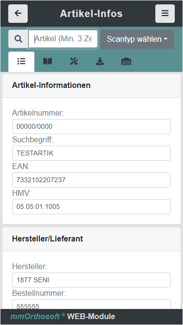 mmOrthosoft® WEB-Module